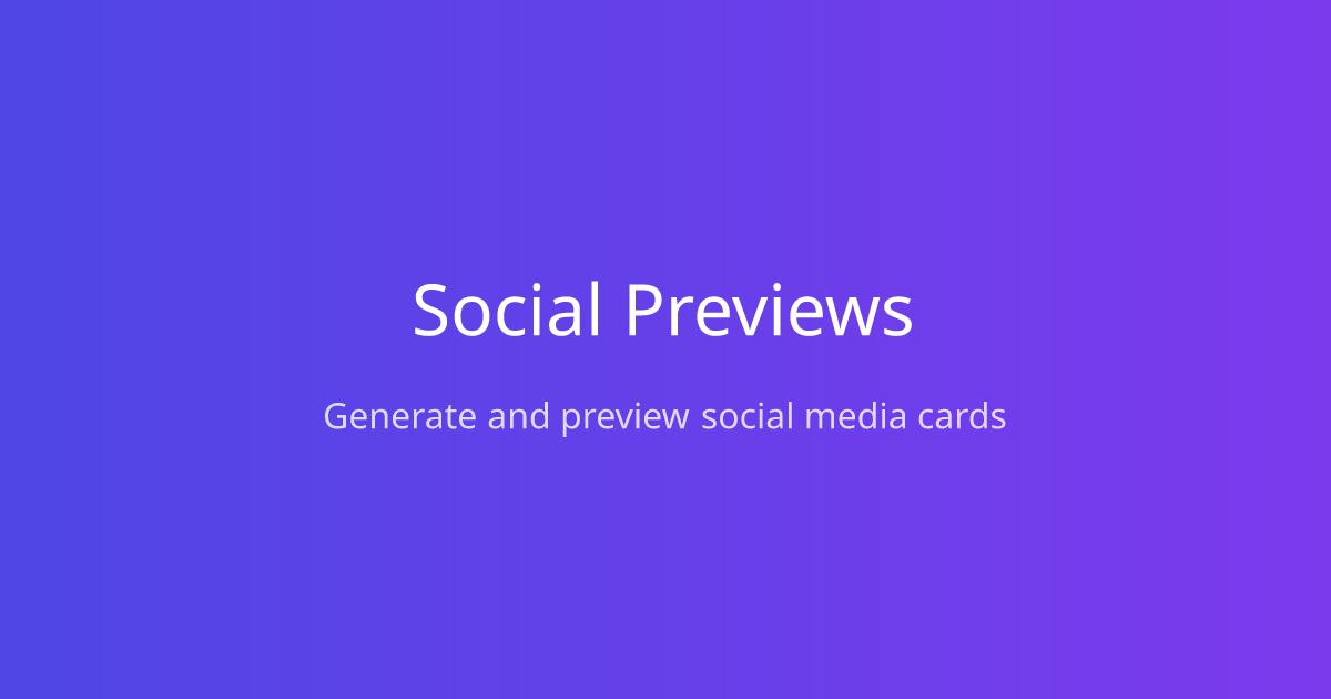 Social Previews